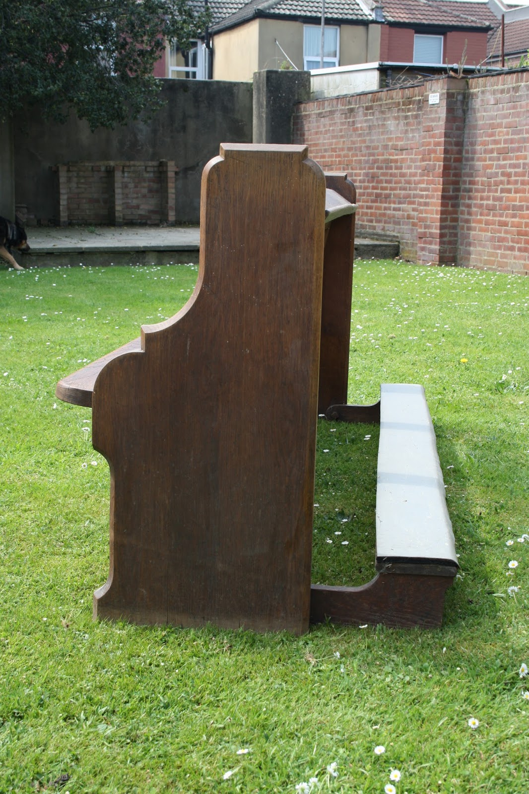 VintageDigger: Original Solid Oak Church Chapel Choir Pew Bench With ...