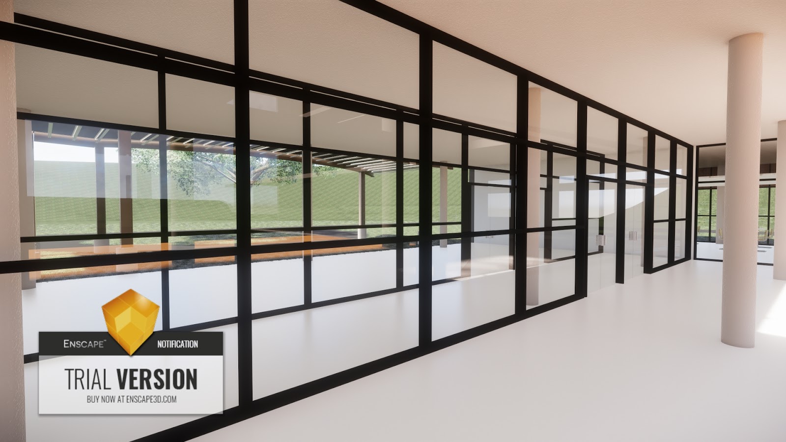 Enray vs Enscape revit BIM building rendering result compare.