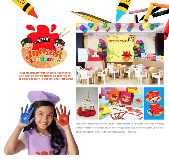Moms Kiddie Party Link: Max's Restaurant New Party Packages