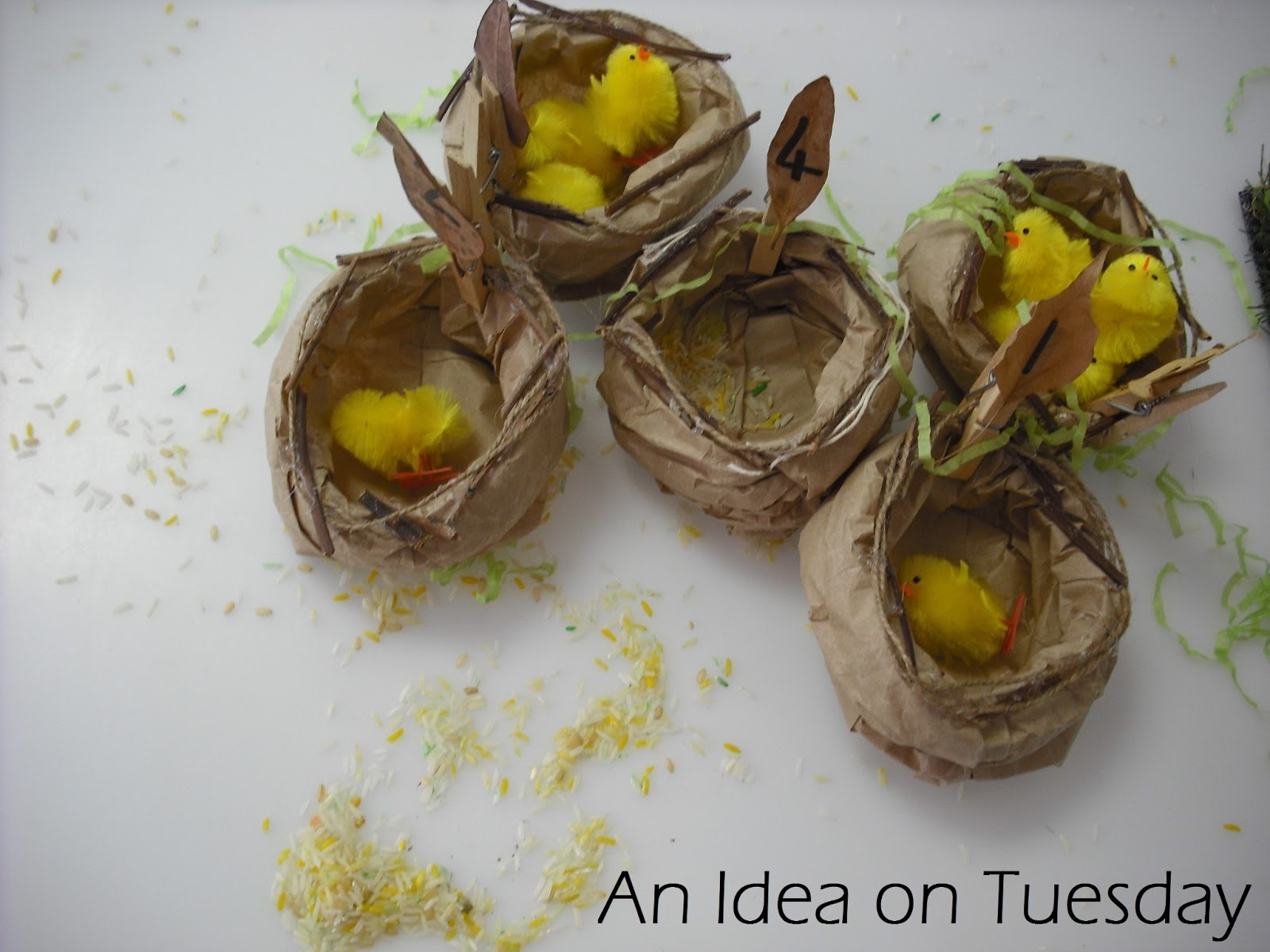 An idea on Tuesday: Paper Bag Nests