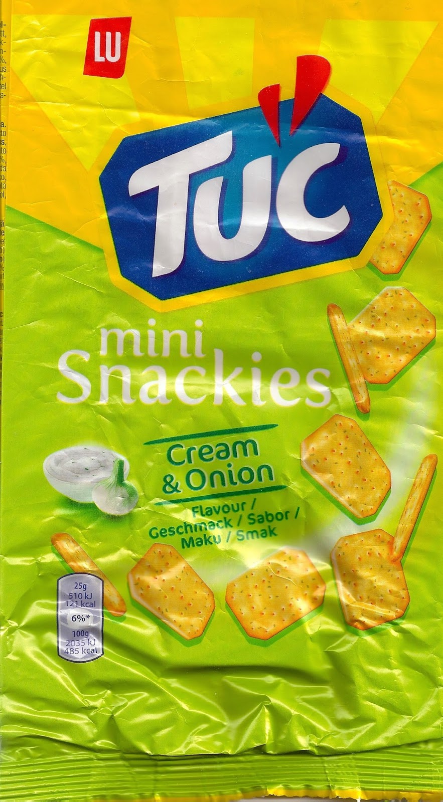 Cheeseburger Crisps & Other Stories: TUC Mini Snackies Cream & Onion