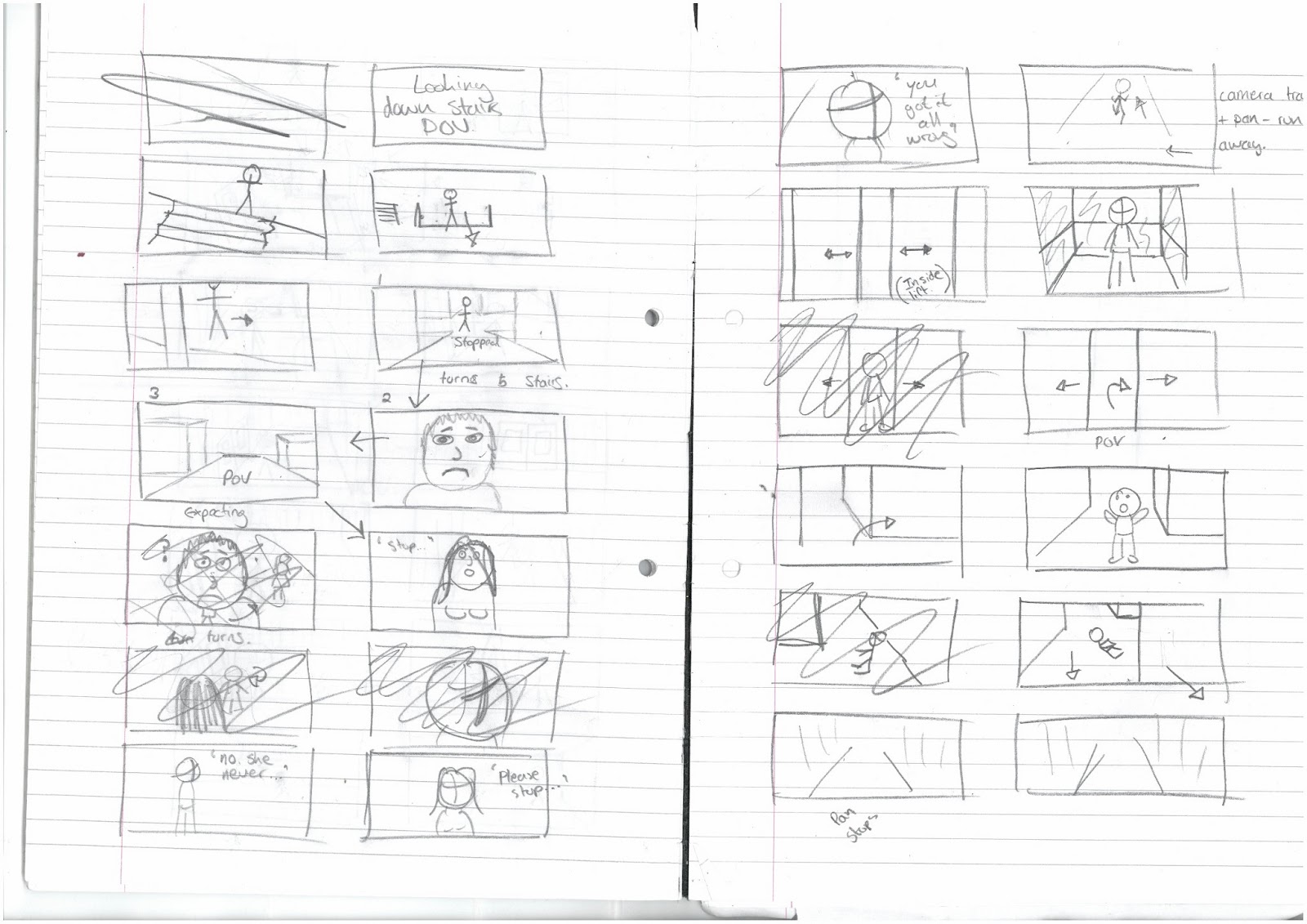 Drama Production : Shot List and Mock Up Storyboards