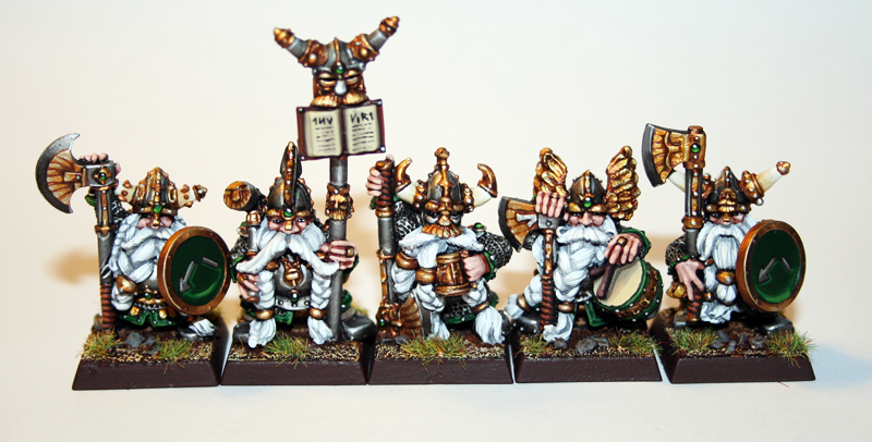 Matt Sterbenz Miniature Painting: Dwarf Longbeards and a WIP Slayer Lord