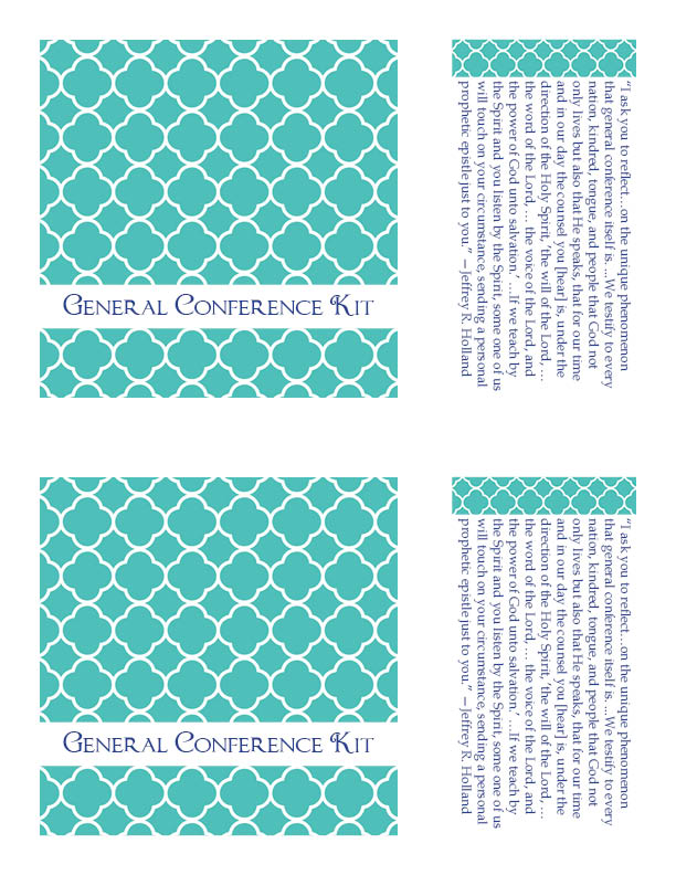 [stuff] by sara: General Conference Kits {FREE printable}