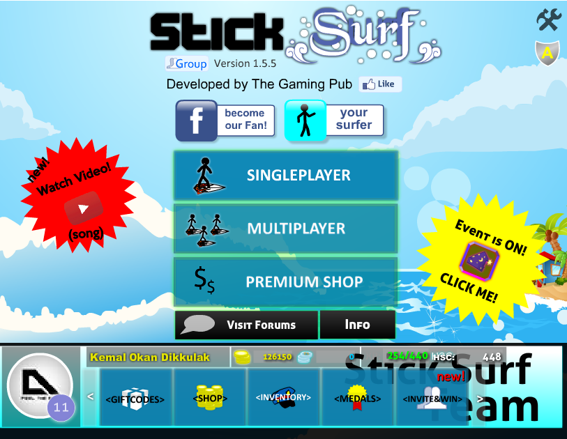Stick Surf