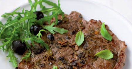 Beef scallops with anchovies, capers, and olives recipe -Taste USA