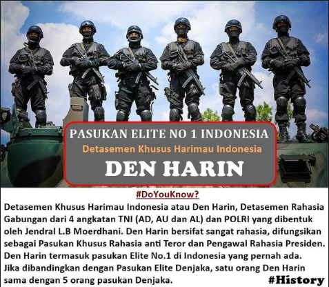 Mengenal DEN HARIN, Pasukan ELIT Paling MISTERIUS di Indonesia ...