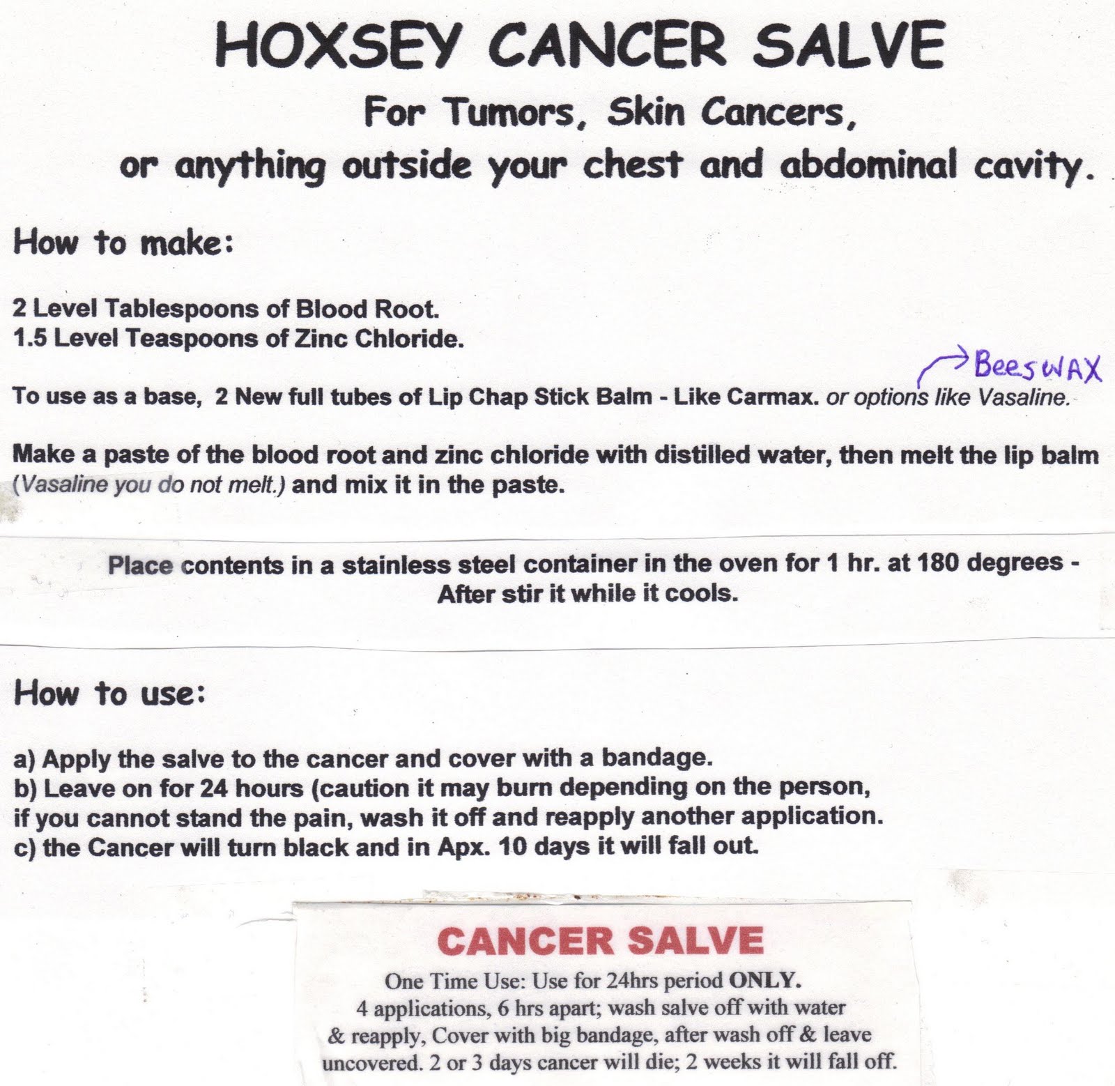 News Man: HOXSEY CANCER FORMULA...CANCER FORBIDDEN CURES...