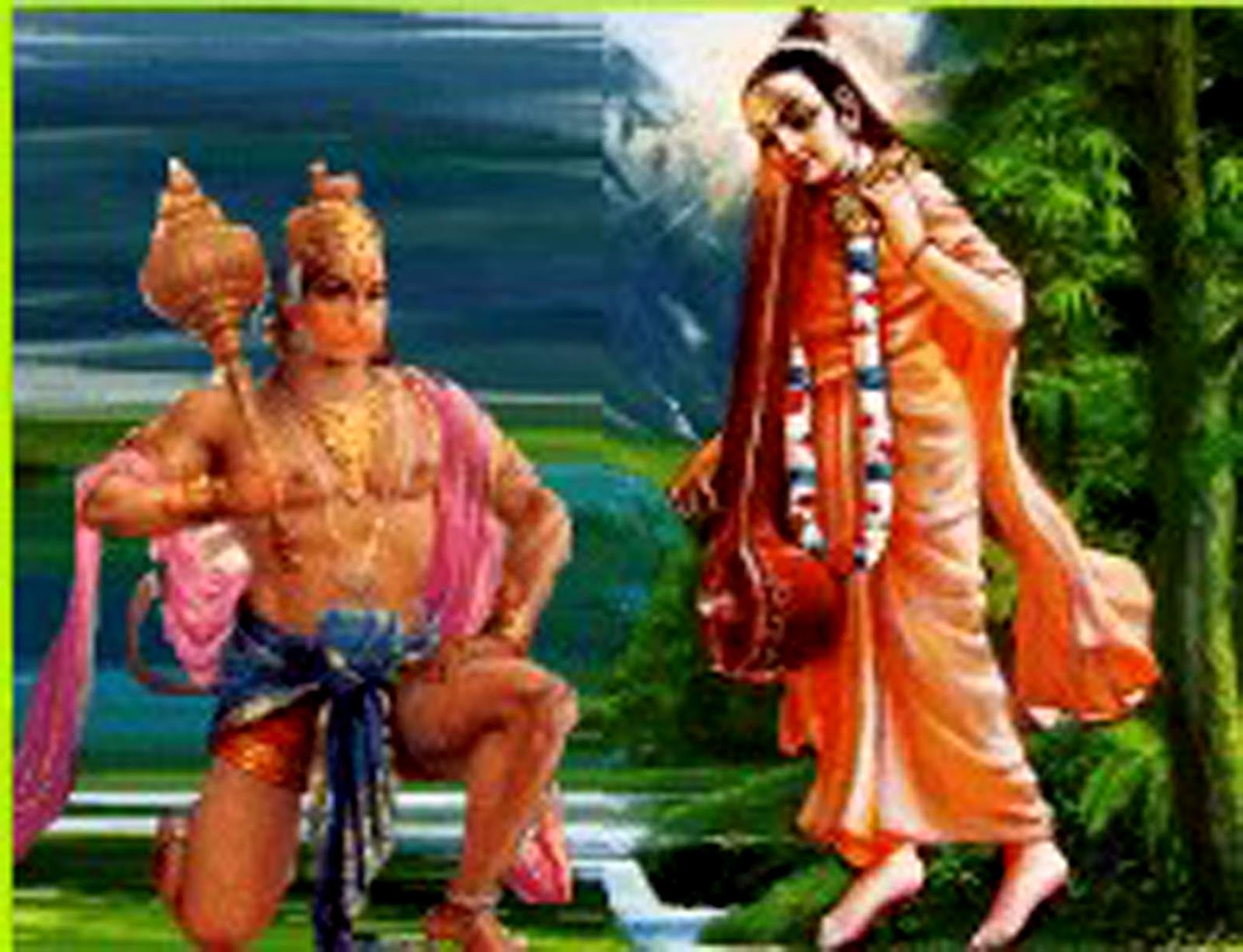 Gayathri Pai's Food Bytes: Hanuman and Veena of Narada Muni.