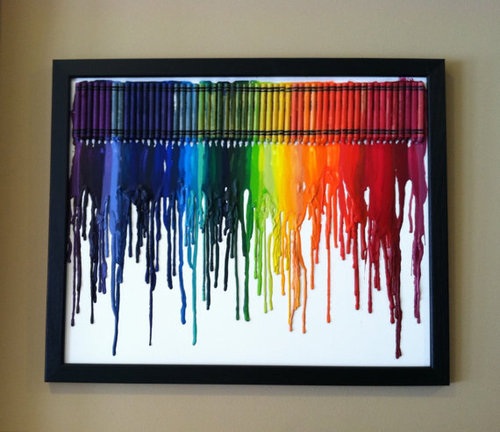 DIY Wall Art: Melted Crayon Canvases - College Gloss