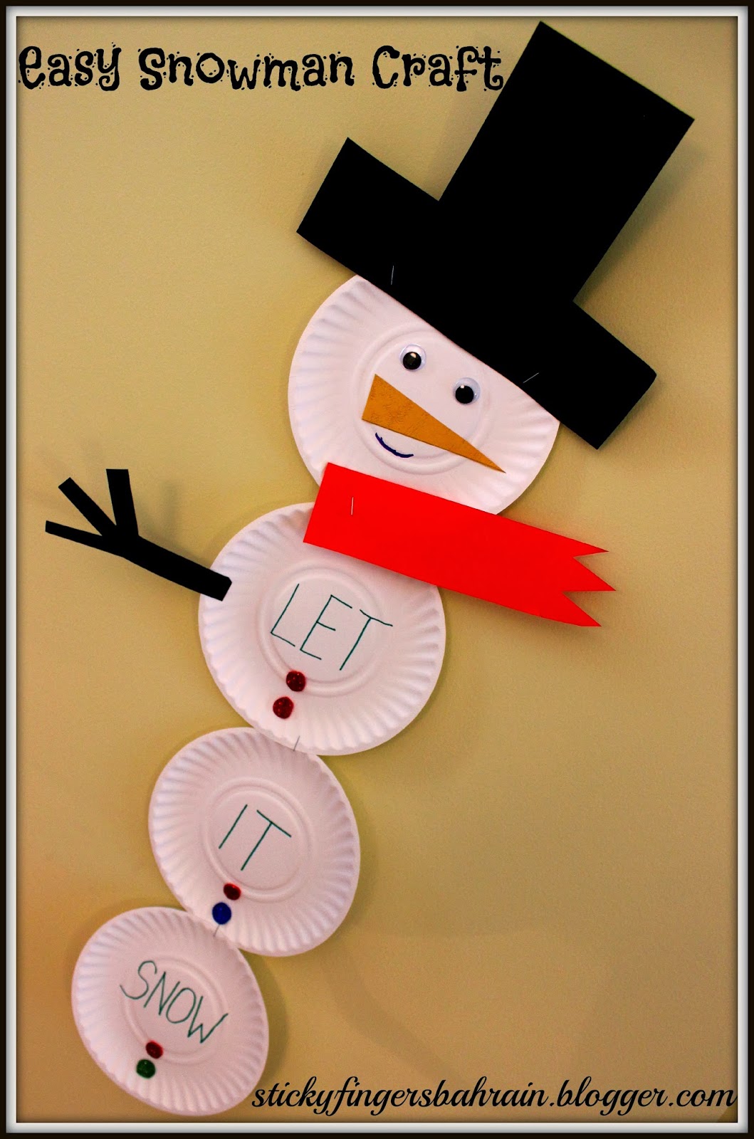 Sticky Fingers: Easy Snowman Craft
