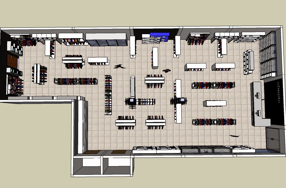 Arsitektur: Interior Simple Distro Semarang || (cabang dari Outlet Biru ...