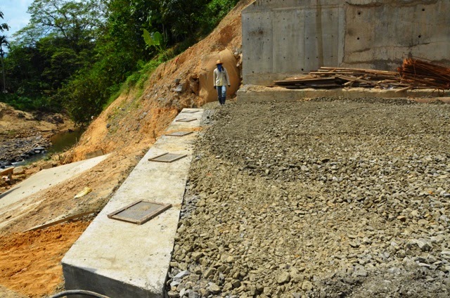 Construction of a new bridge at Dambai, Penampang, Sabah