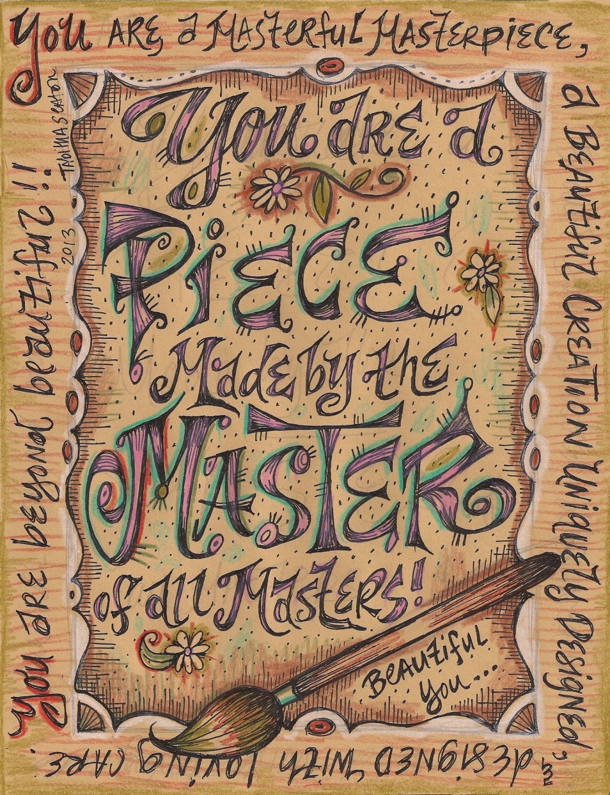 The LostSock Life: You are a beautiful MasterPiece, created by the ...