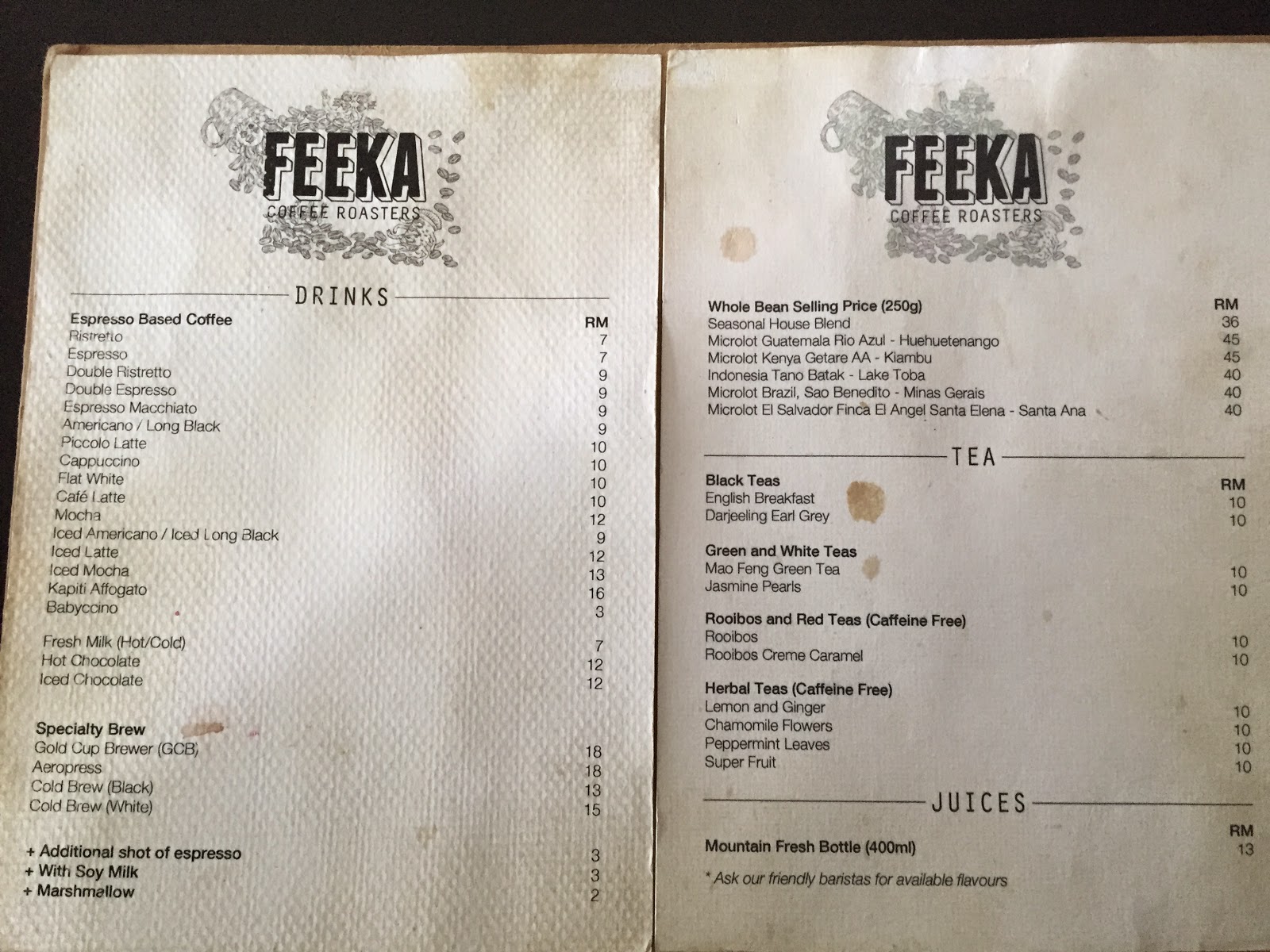 Feeka Coffee Roasters - The Tan Yiek