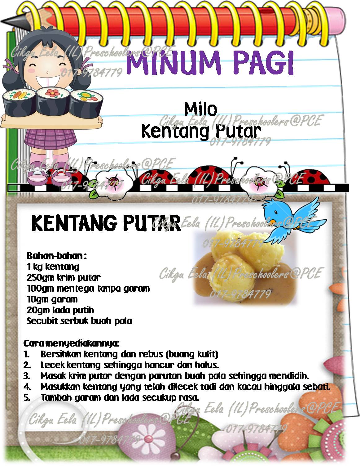 CIKGU EELA (IL) PRESCHOOLERS @ PCE: Menu Pemakanan Seimbang Kanak-Kanak ...
