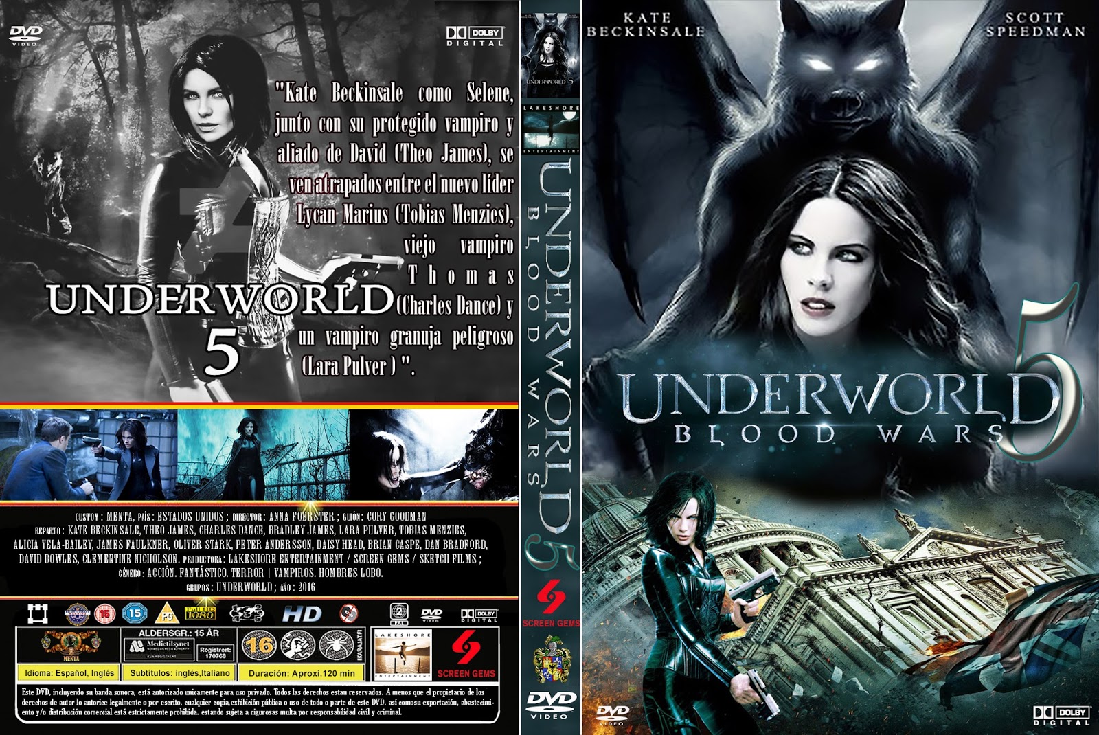 Caratulas y etiquetas: Underworld 5- Blood Wars
