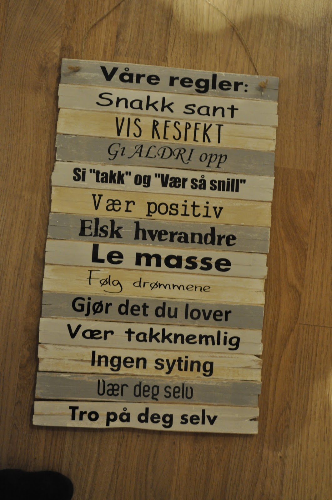 Hobby bloggen: Skilt med tekst