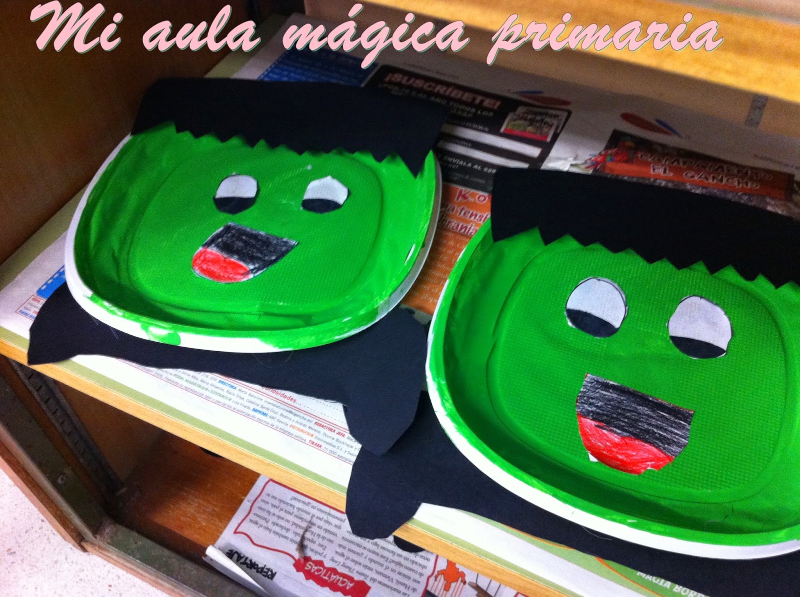 Mi aula mágica: Halloween- Cara de Frankenstein (manualidades)