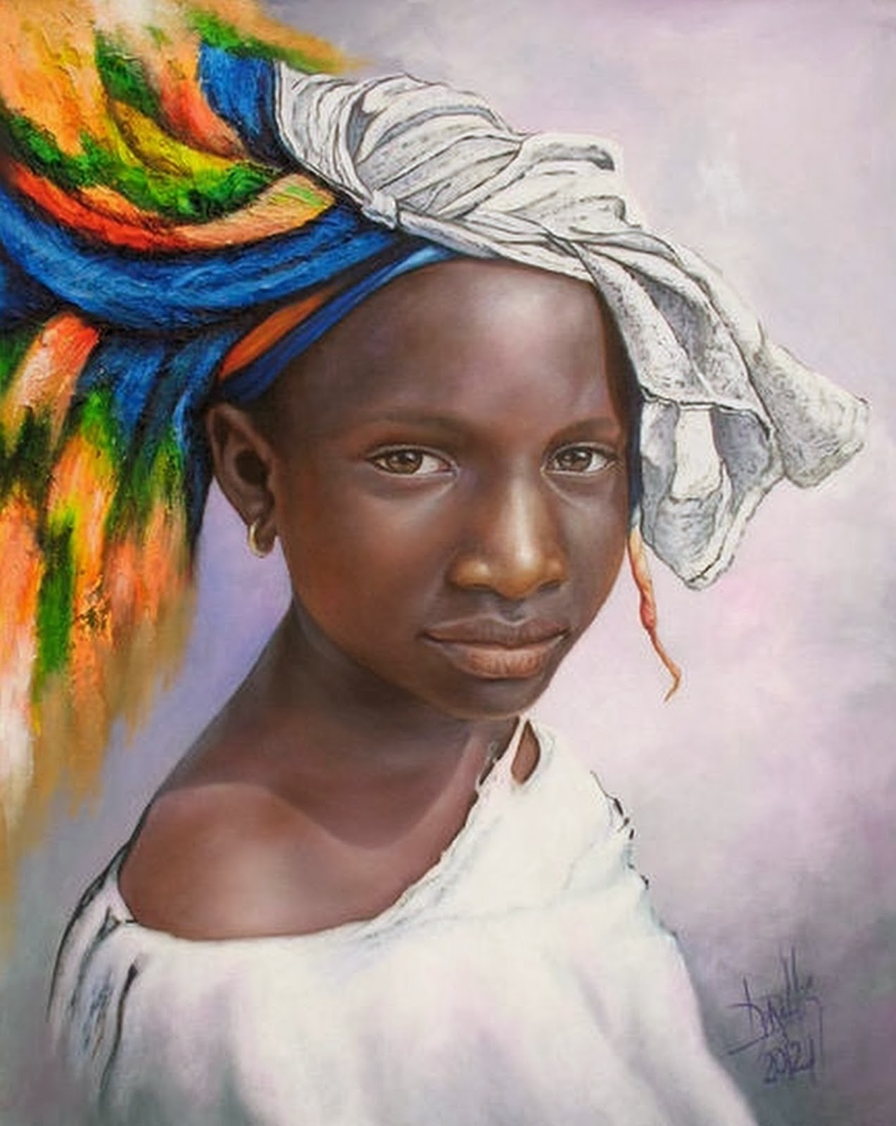 El arte es su máxima expresión : Cuadros de Negras Africanas al Óleo