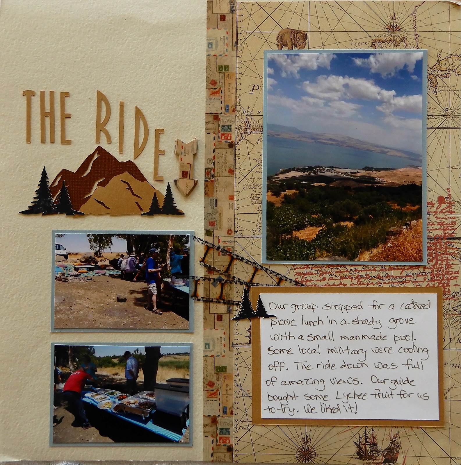 Random Memories: Two Page Scrapbook Layout - "The Ride"