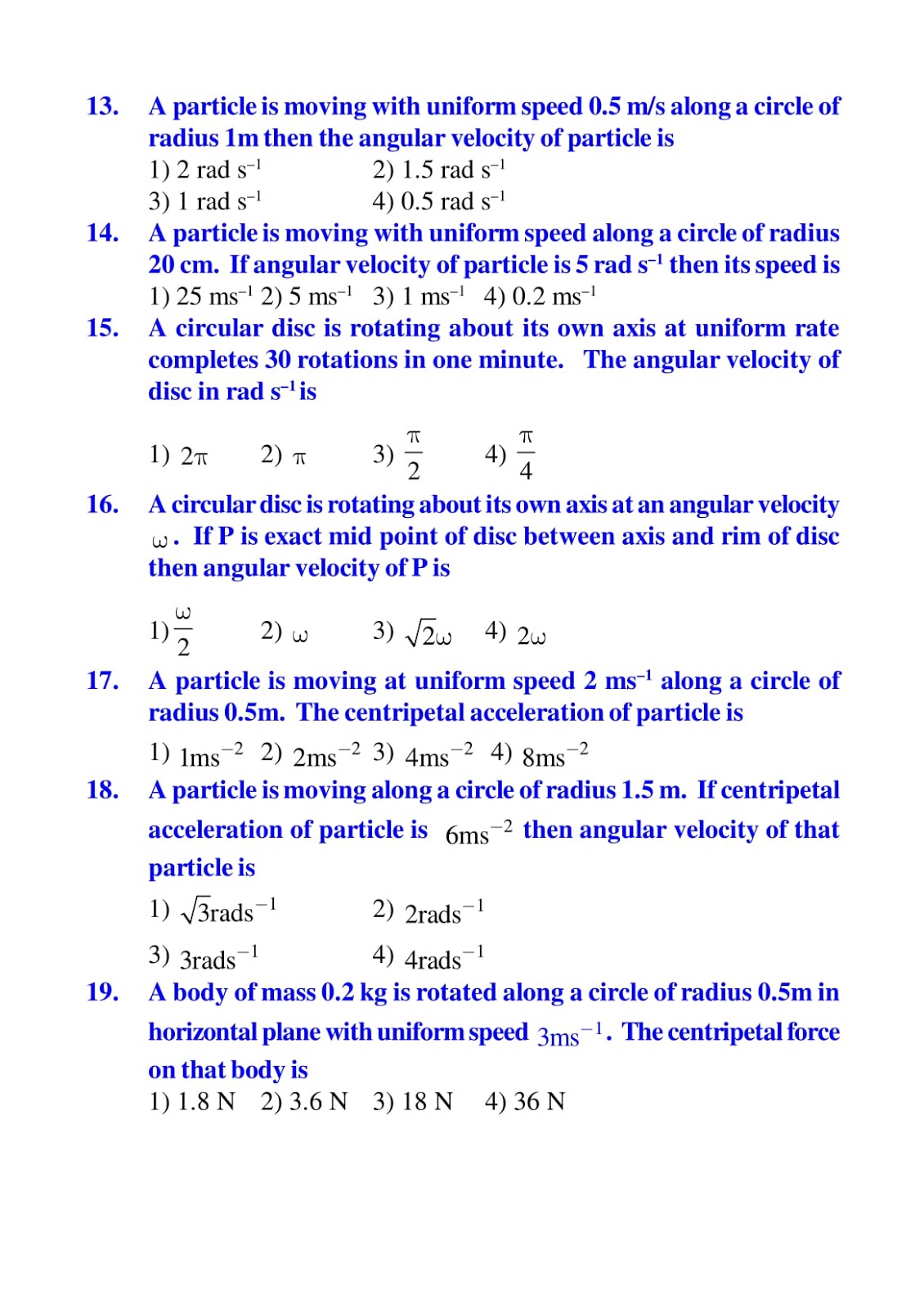MY SOLUTIONS : HORIZONTAL CIRCULAR MOTION - FOR IIT JEE & NEET ...