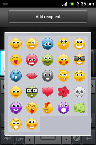 Insert Smileys Emoticons in Sony Xperia Messages | HP Answers