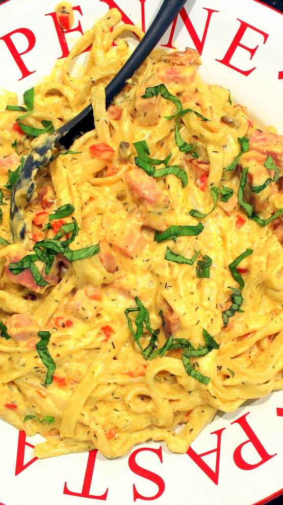 52 Ways to Cook: Creamy Lemon Fettuccine Alfredo with Ham - 52 ...