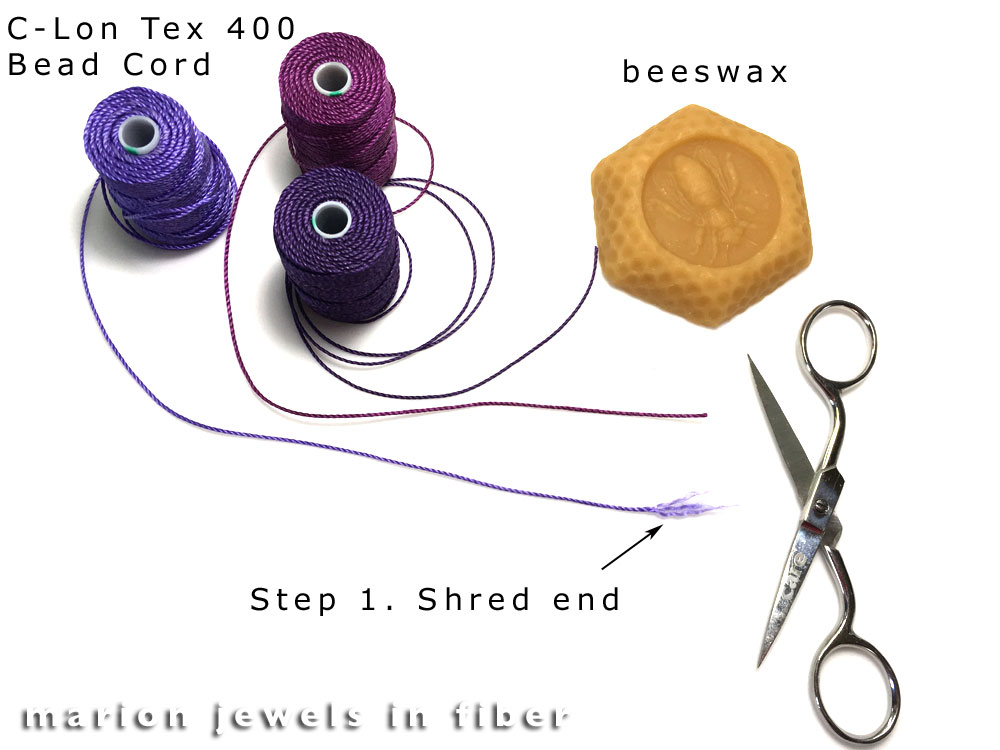 Marion Jewels in Fiber - News and Such: Loading Beads onto Cord ...