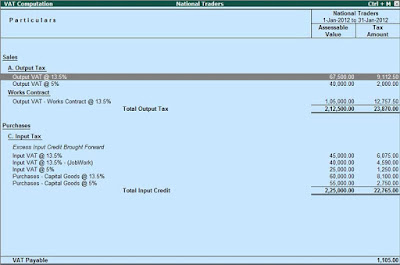How to record entries taxable at 5% and 13.5% VAT rates in Mizoram VAT ...