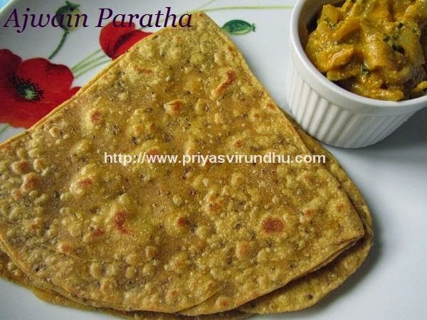 Priya's Virundhu: Ajwain Paratha/Omam Paratha/Carom Seeds Paratha/How ...