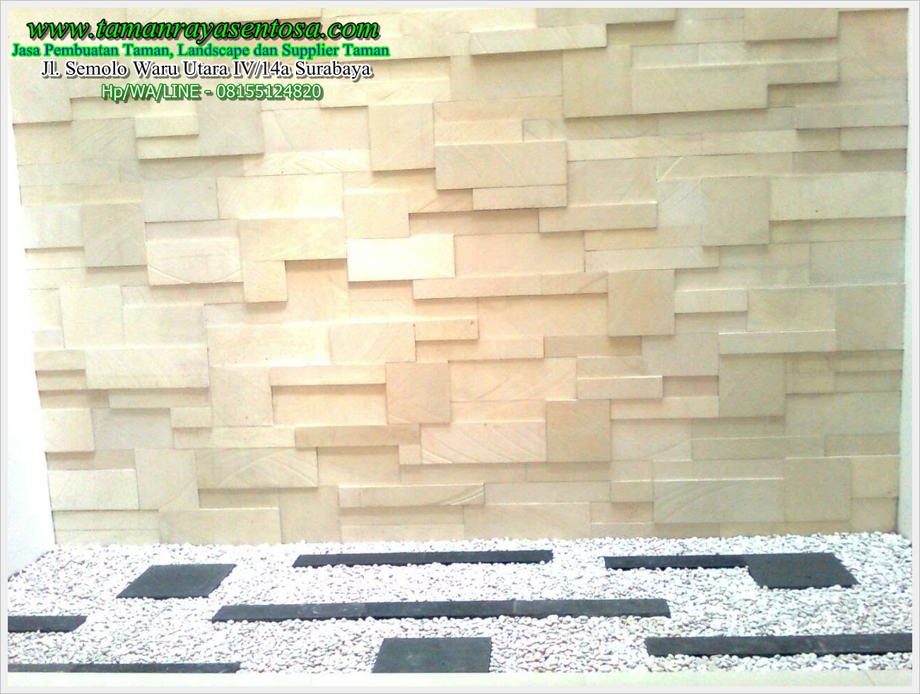 Taman Raya Sentosa: Batu Alam di Dinding Bangunan
