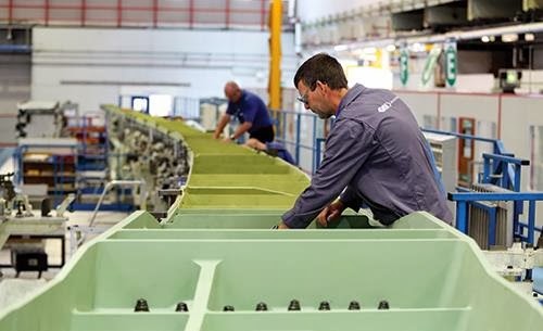 A350 XWB News: A350 Wing Spars made with M-Torres AFP machines.