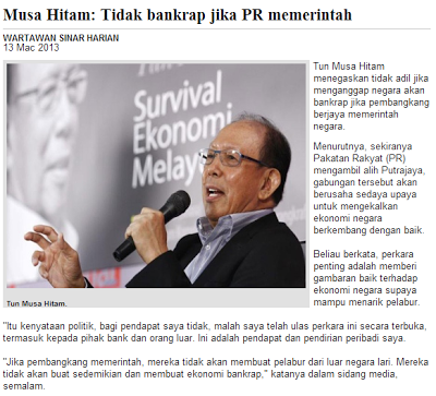 Taipingmali : Nasib Baik Musa Hitam Letak Jawatan