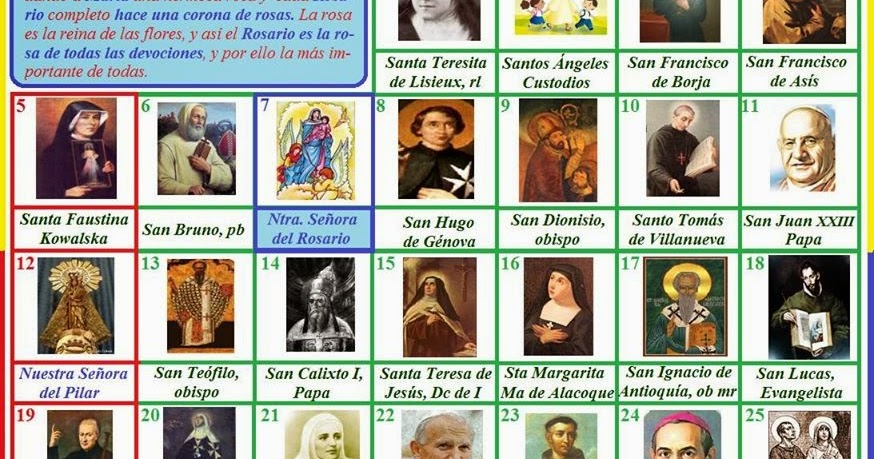 Reli: Santoral mes de octubre