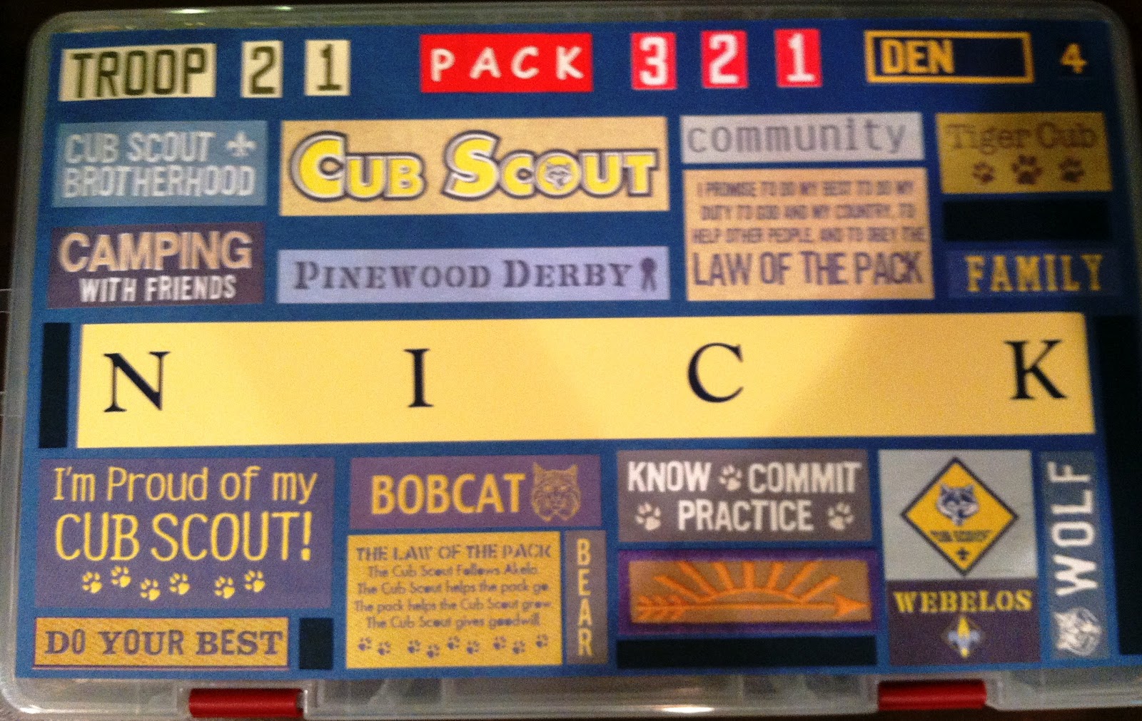 grass stains: Cub Scout patch organization