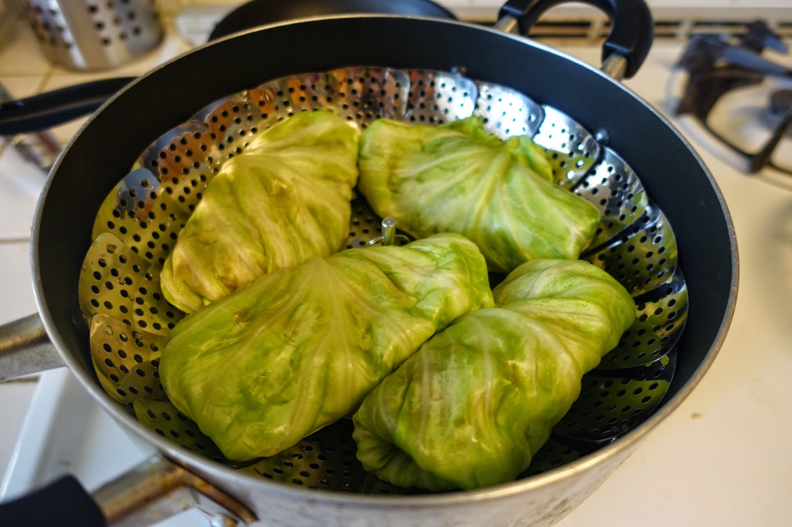 Steamed Stuffed Cabbage Rolls - Kathy Nom Nom