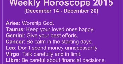 AstroSage Magazine: Weekly Horoscope (December 14 - December 20)