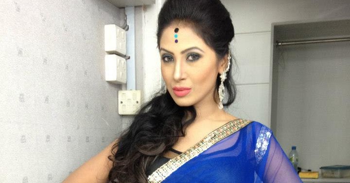 Alisha Pradhan Hot in Blue Saree | Hot Saree Pics