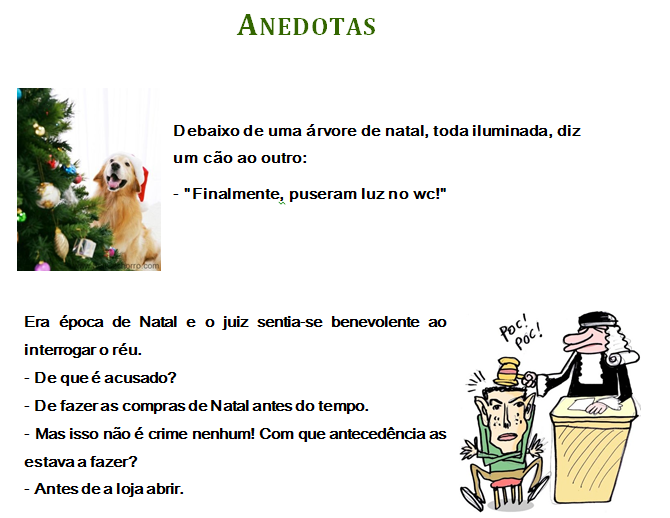 O cantinho dos Tesouros: Anedotas