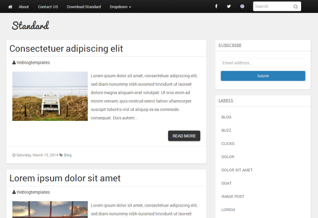 Template Blogger Simple Responsive dengan Bootstrap - Blog Romeltea