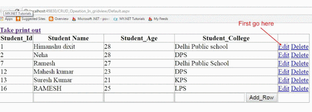How to perform Insert Edit Update Delete Cancel and Print Operations in GridView Using Stored ...