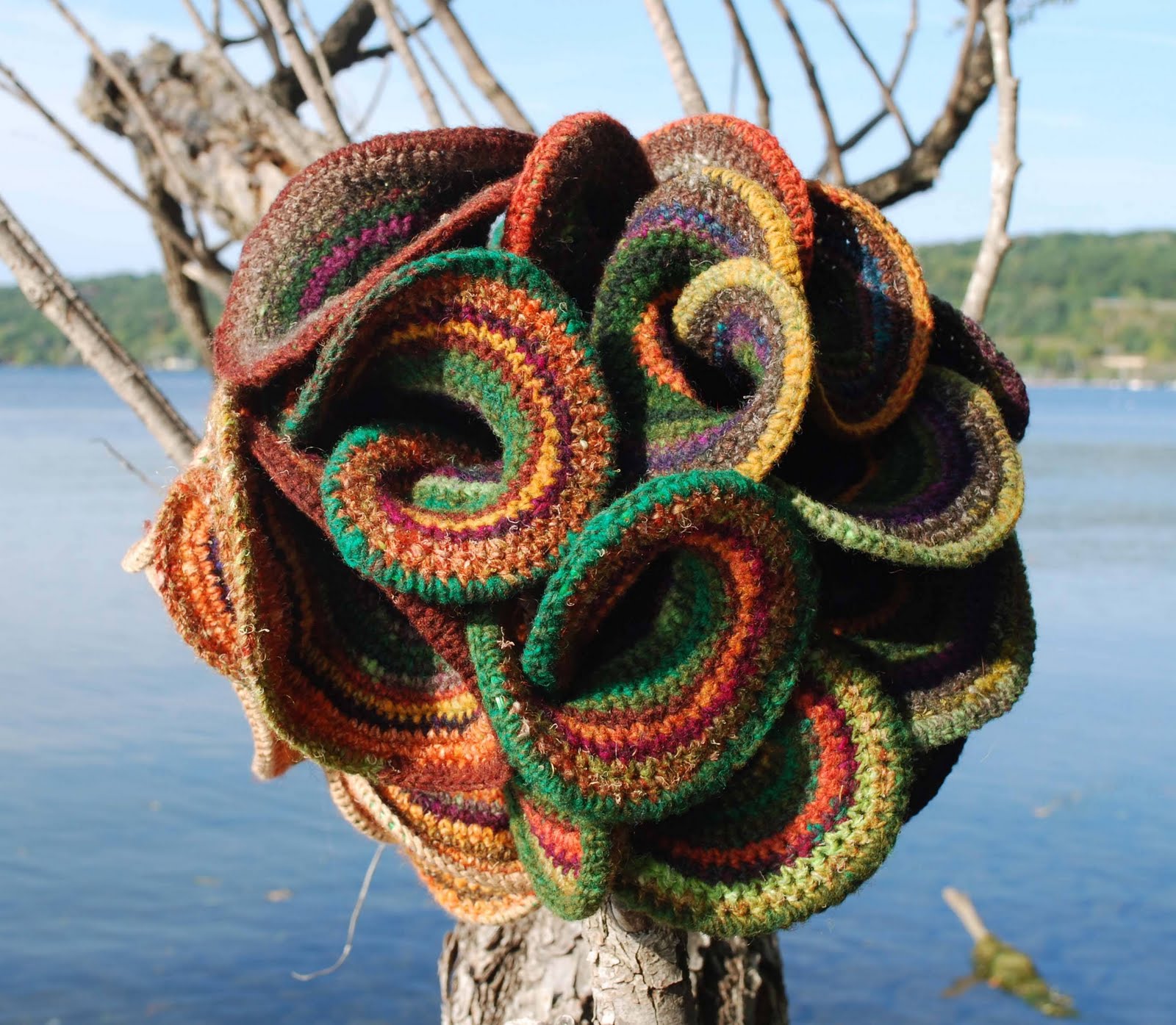 Daina Taimina- Fiber Sculptures: Hyperbolic Planes