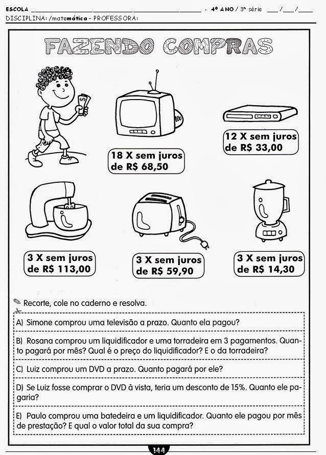 Educar X: Atividades de matemática do 5° ano para imprimir