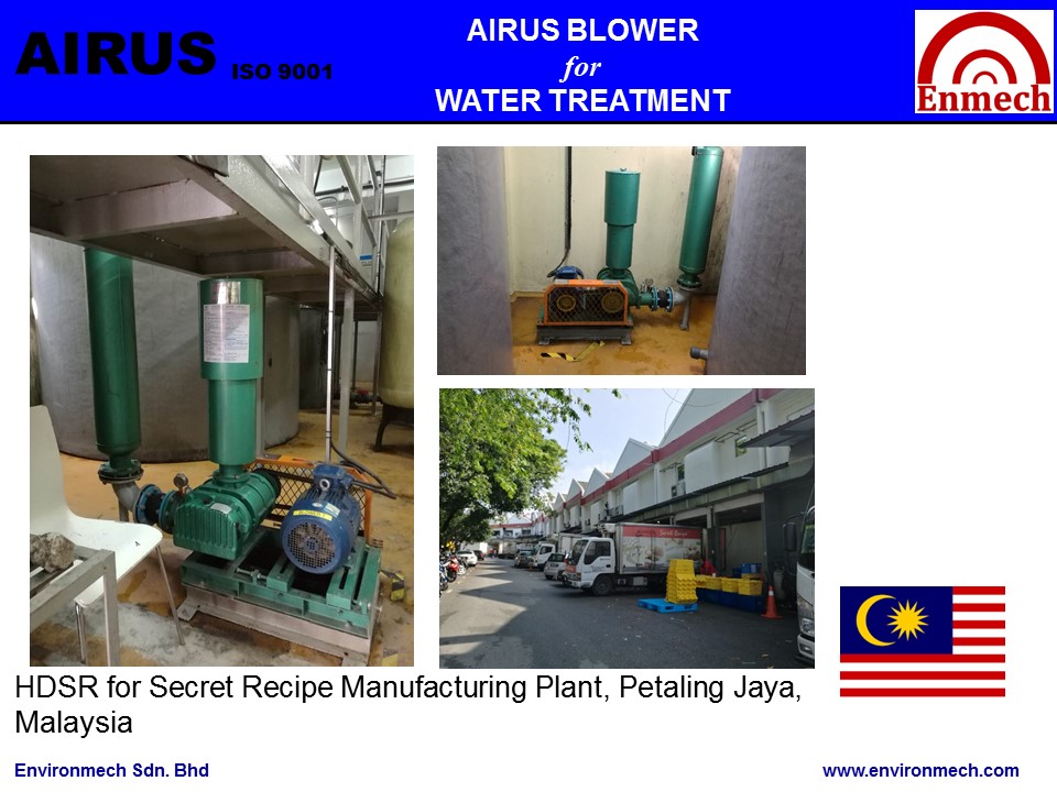 Environmech Sdn. Bhd. since 2012: AIRUS BLOWER for WASTEWATER TREATMENT