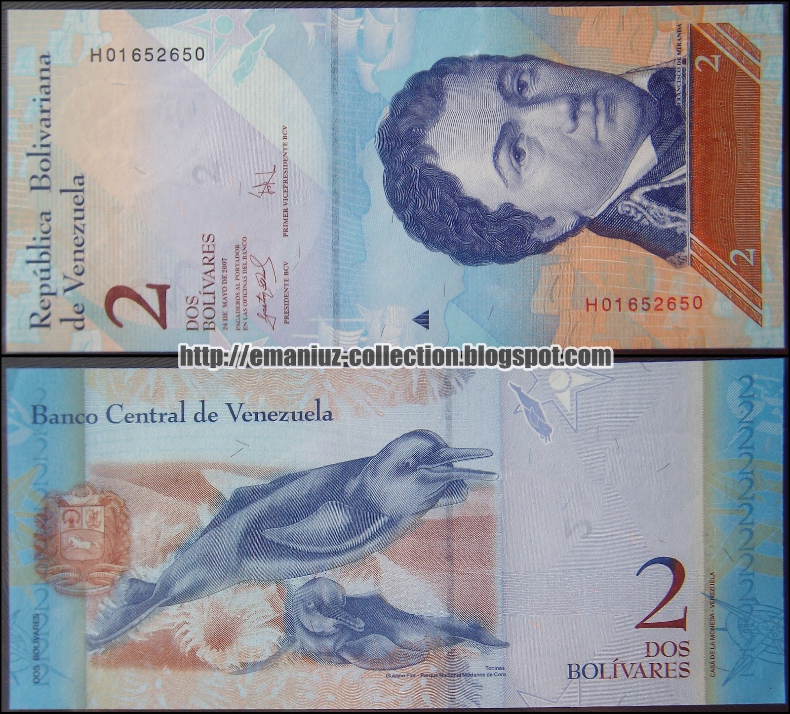 Banknote of Venezuela | 2-50 Bolívares (2007-2017) | Emaniuz Collection