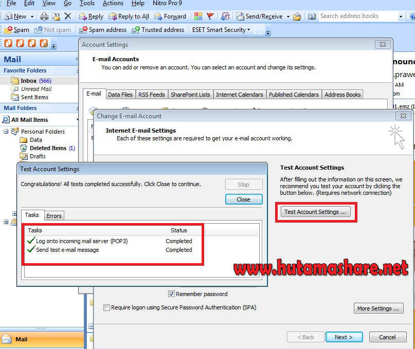 Panduan Setting Email Outlook pada Jaringan BOLT - Hutama Share