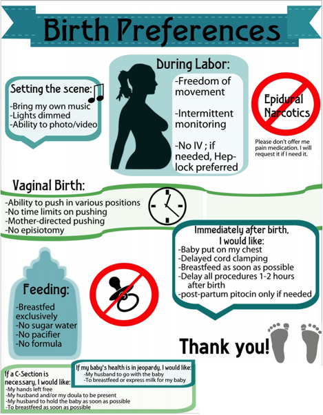 Prego to Legos: Birth Preferences (infographic)