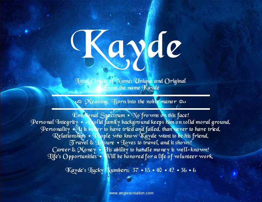 Kayde | Unique Names