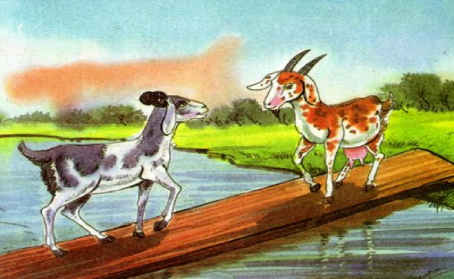Short Moral Stories: Two Goats and A Narrow Bridge - Moral Stories For ...